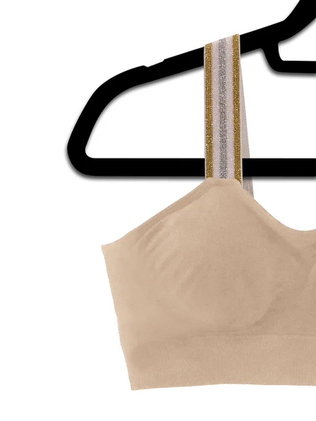 Strap Its - Nude Metallic Shimmer Strap Bra – The Beach Corner LLC